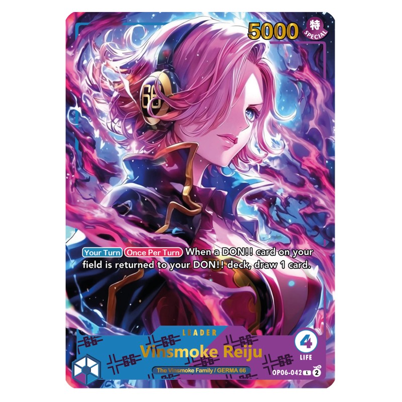 Reiju OP06 – Leader Card – Custom One Piece Proxy – Gold & Silver Foil ...